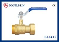 China Full Flow 3 4 Brass Ball Valve Threaded Revolving Female Nut / Male Lockable Handle for sale
