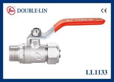 China Pipe Connection 1 1 4 Brass Ball Valve Flat Lever Handle for sale