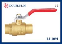 China C/C Inch 1 4 Brass Ball Valve Flat Lever Handle for sale