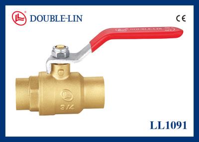 China C/C Inch 1 4 Brass Ball Valve Flat Lever Handle for sale