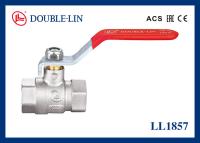 China Full Flow Female / Female 1 2 Brass Ball Valve Flat Lever Handle for sale