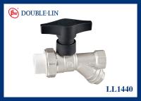 China High Handle Filter 3/4 Inch Brass Ball Valve With T Handle for sale