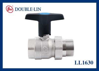 China Female X Male High Handle 1 Brass Ball Valve With Union for sale