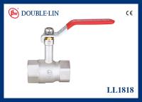 China Built In Full Flow Female / Female 2 Brass Ball Valve Flat Lever Handle for sale