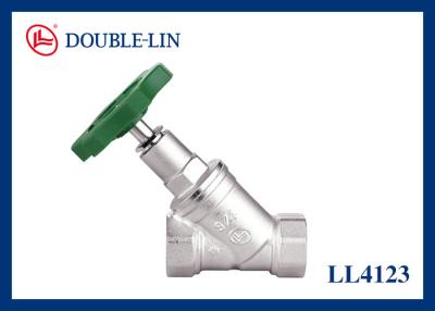 China Brass Stop Valves 232psi Working Pressure -10℃ to 120℃ Working Temperature DIN259 Thread Female X Female 1/2