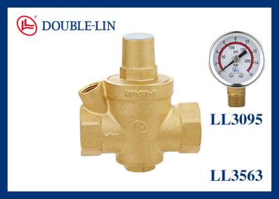 China Brass Pressure Reducing Valve 0℃ to 80℃ Working Temperature 1/2