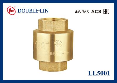 China ISO228 Thread Female × Female Brass Spring Check Valve 1 1 4 for sale