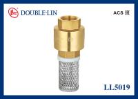 China Foot Brass Spring Check Valves Stainless Steel Strainer for sale