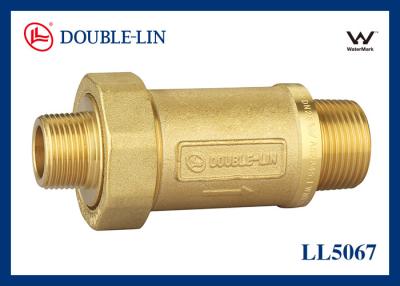China Brass Dual Check Valve 3/4×1 Inch 232 psi BS2779 Thread for sale