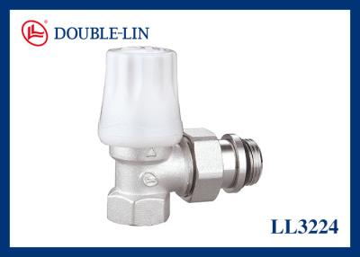 China Angle Type Manual Radiator Valve DIN259 Thread 32℉ to 248℉ Working Temperature Size 1/2