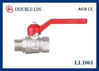 China Full Flow Male / Female 1 2 Inch Brass Ball Valve Aluminium Handle for sale