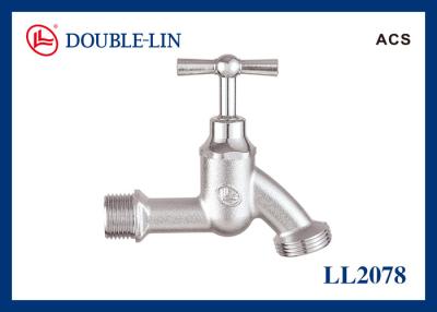 China Sand Cast Chrome Plated Brass Handle Stopcock Tap for sale