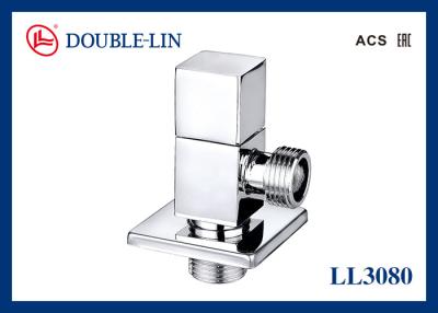 China High-Performance Polished Chrome Plated Brass Angle Valves with High-Density Forged Body and 10bar Working Pressure for sale