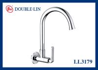 China Wall Plated Single Way Washbasin Faucet With NBR Seat Material And 1/2