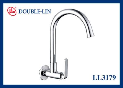 China Wall Plated Single Way Washbasin Faucet With NBR Seat Material And 1/2