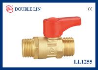 China Male X Male 25 Bar Brass Mini Ball Valve With Brass Color for sale