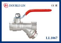 China 16 Bar Female X Female Brass Ball Valves With Y Strainer for sale
