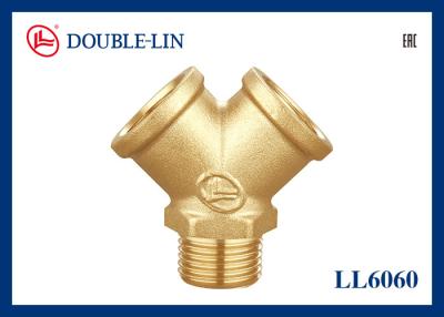 China Male x Female x Female Y Connector Brass Threaded Fittings for sale
