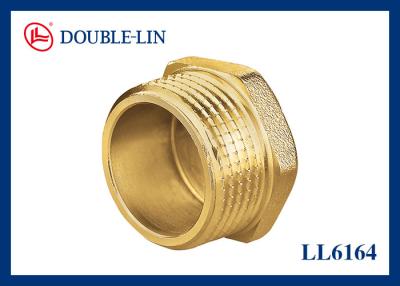 China DIN 259 Thread 1 inch Male x Male Brass End Cap for sale