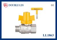 China Lockable Handle Female X Male 5 Bar 1/2 Inch Brass Gas Valves Long Threads for sale