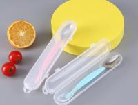 China wholesale Cartoon Design Printing Handle Baby Kids Spoon And Fork Set Stainless Steel silicon handle cute flatware set for sale