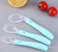 China Food grade BPA free toddler training feeding soft tip silicone kids baby spoon baby tablewaree for sale