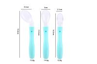 China Food grade BPA free toddler training feeding soft tip silicone kids baby spoon baby tablewaree for sale