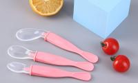 China Soft Tip Newborn Baby Training Feeding BPA Free Soft Silicone Baby Spoons No reviews yet for sale