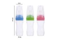 China Baby Feeding Bottle With Spoon Suction Flexible Silicon Feeder Dropper Labels Squeeze Bottles For Babie for sale