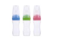 China Baby Feeding Bottle With Spoon Suction Flexible Silicon Feeder Dropper Labels Squeeze Bottles For Babie for sale