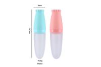 China Silicone Squeeze Baby Feeding Bottle Food Rice Cereal Feeder Baby Water Bottles With Spoonn Baby Food Feeder spoo for sale
