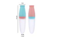 China Silicone Squeeze Baby Feeding Bottle Food Rice Cereal Feeder Baby Water Bottles With Spoonn Baby Food Feeder spoo for sale