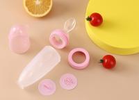 China Baby silicone rice cereal spoon milk bottle squeeze feeding spoon child silicone feeding bottle with spoon for baby for sale