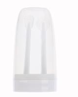 China New Doulde Sided Tongue Cleaner Tongue Scraper With Brush For Free Breath for sale
