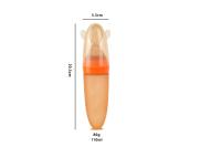China Food Grade Liquid Silicone 2 In 1 Spoon Feeder Rice Cereal Bottle Baby Squeeze Feeding Bottle for sale