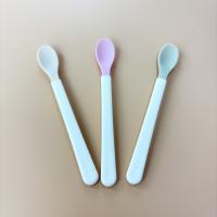 China Silicone baby spoon baby feeding spoon for infants spoons baby utensils for sale