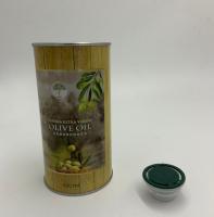 China DADI 1.6L Round Olive Oil Can Food Safe 1600ml Tall Round Tinplate Containers for sale