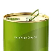China DADI Round 1000ml Olive Oil Can 1liter Circular Tin Containers For Edible Oil for sale