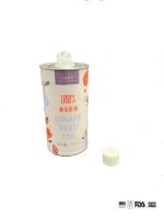 China DADI Round 1000ml Olive Oil Can 1liter Circular Tin Containers For Edible Oil for sale
