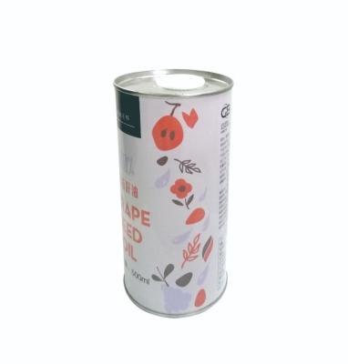 China DADI Industrial Olive Oil Can 500ml Extra Virgin Round 0.5 Liter Olive Oil Container for sale