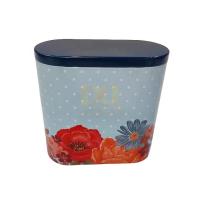 China DADI Tea Tin Box Oval Tin Box Glossy Food Grade Metal Tins For Tea Snacks for sale