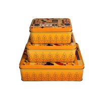 China DADI Glossy Rectangular Storage Biscuit Tin Box For Christmas Cookie Gift Package OEM ODM for sale