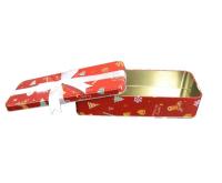 China DADI Metal Candy Tin Box Gift Box 235x92x52mm Rectangular Tin Cans with Ribbon for sale