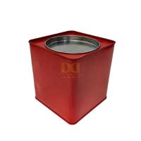 China DADI Spices Herbs Square Tea Tin Box, Rust Resistant Leak-proof Tea Tin Canisters for sale