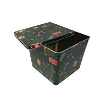 China DADI Yuletide Christmas Festival Airtight Metal Candy Tin Box Square 100x100x125mm for sale
