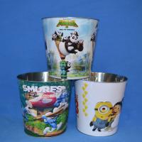 China DADI 85oz Conical Metal Popcorn Bucket 2.4L 0.23mm-0.28mm Food Grade Tinplate Cans for sale
