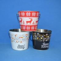 China DADI Carry Handle Tin Popcorn Bucket 1.8L Personalized Metal Popcorn Bucket For Cinema for sale