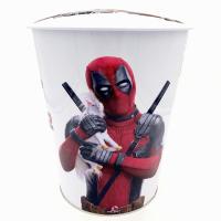 China DADI 170oz Custom Printed Metal Popcorn Bucket Tins Metallic Christmas Snack Tins for sale
