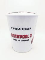 China DADI 170oz Custom Printed Metal Popcorn Bucket Tins Metallic Christmas Snack Tins for sale