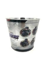 China DADI Household 2.4L Popcorn Gift Tins Classic Metal Oval Metal Popcorn Bucket Stacking Shape for sale